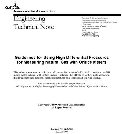 AGA XQ9902 - Guidelines for Using High Differential Pressures for ...