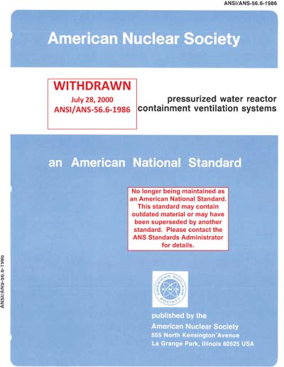 ANSI/ANS-56.6-1986 - Pressurized Water Reactor Containment Ventilation ...