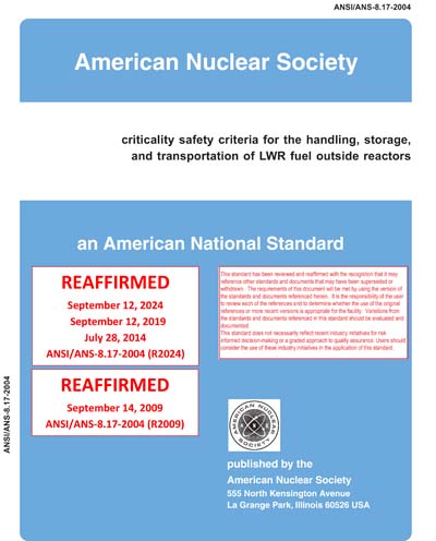 ANSI/ANS-8.17-2004 (R2024) - Criticality Safety Criteria for the ...