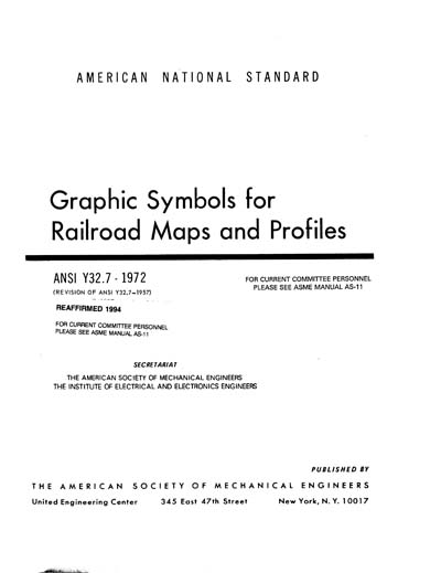 ANSI/ASME Y32.7-1972 (R1999) - Railroad Maps and Profiles, Graphic ...