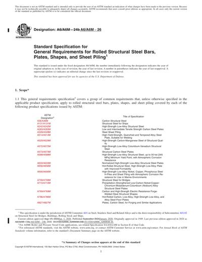 ASTM A6/A6M-26 Red - Standard Specification for General Requirements ...