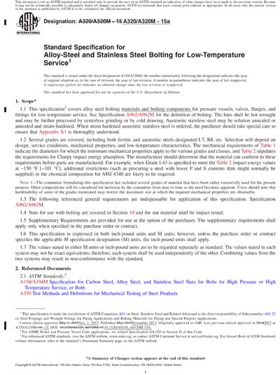ASTM A320/A320M-15a Red - Standard Specification for Alloy-Steel and ...