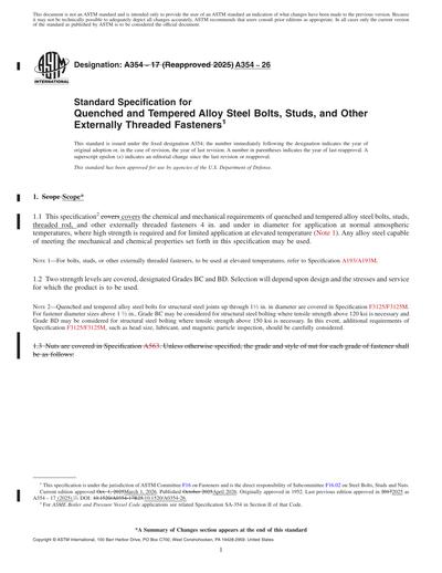ASTM A354-26 Red - Standard Specification for Quenched and Tempered ...