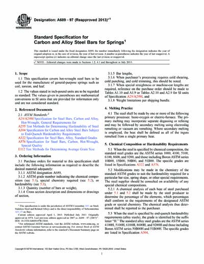 ASTM A689-97(2013)e1 - Standard Specification for Carbon and Alloy ...