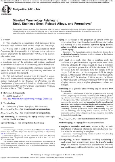 ASTM A941-24a - Standard Terminology Relating to Steel, Stainless Steel ...