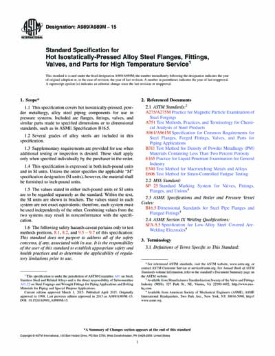 ASTM A989/A989M-15 - Standard Specification for Hot Isostatically ...