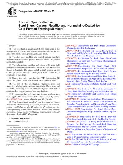 ASTM A1003/A1003M-25 - Standard Specification for Steel Sheet, Carbon ...