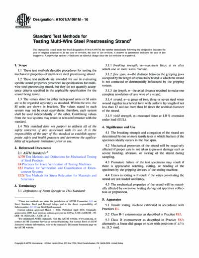 ASTM A1061/A1061M-16 - Standard Test Methods for Testing Multi-Wire ...