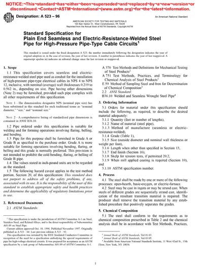 ASTM A523-96 - Standard Specification for Plain End Seamless and ...