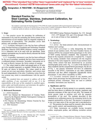 ASTM A799/A799M-92(1997) - Standard Practice for Steel Castings ...