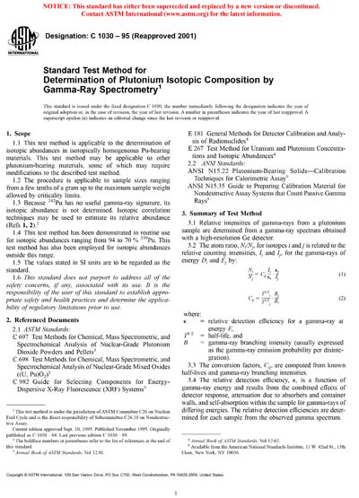 ASTM C1030-95(2001) - Standard Test Method for Determination of ...