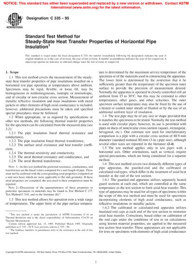 ASTM C335-95 - Standard Test Method for Steady-State Heat Transfer ...