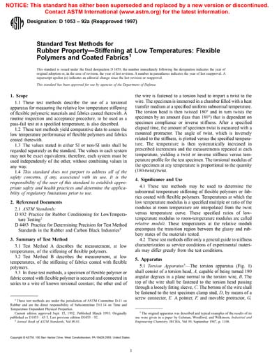 ASTM D1053-92a(1997) - Standard Test Methods for Rubber Property ...
