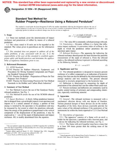 ASTM D1054-91(2000) - Standard Test Method for Rubber Property ...