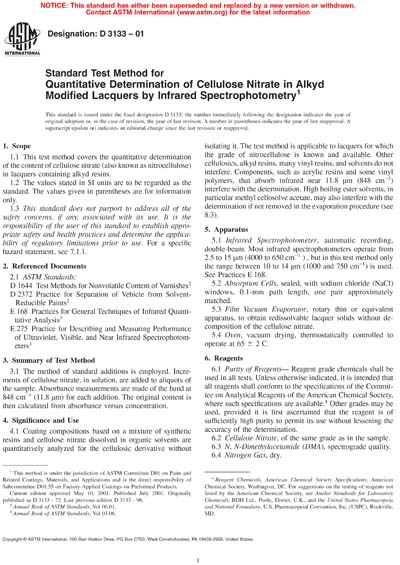 ASTM D3133-01 - Standard Test Method for Quantitative Determination of ...