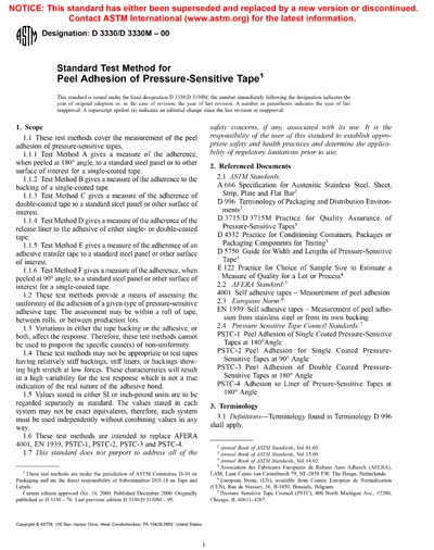 ASTM D3330/D3330M-00 - Standard Test Method for Peel Adhesion of ...