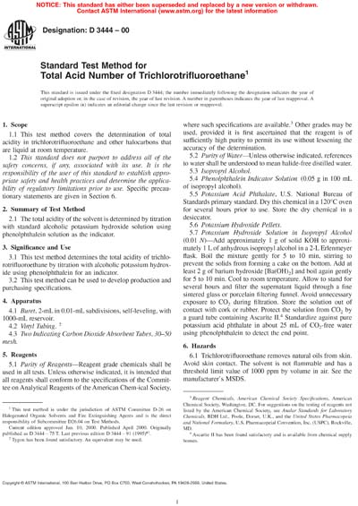ASTM D3444-00 - Standard Test Method for Total Acid Number of ...