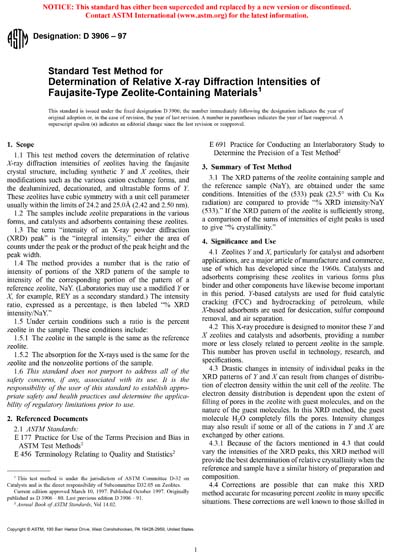 ASTM D3906-97 - Standard Test Method for Determination of Relative X ...