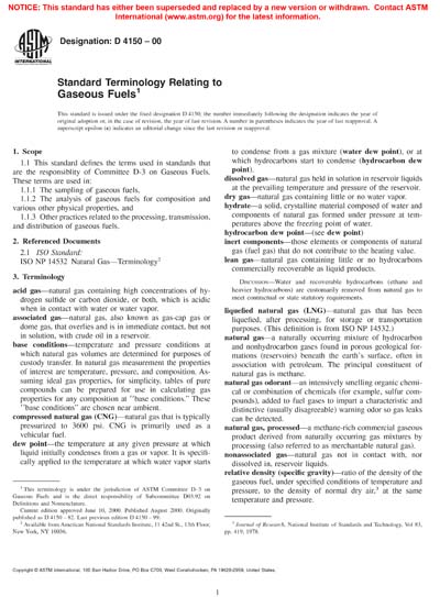 ASTM D4150-00 - Standard Terminology Relating to Gaseous Fuels