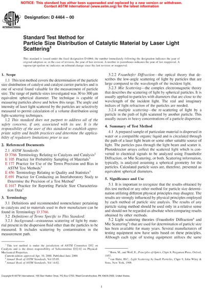 ASTM D4464-00 - Standard Test Method for Particle Size Distribution of ...