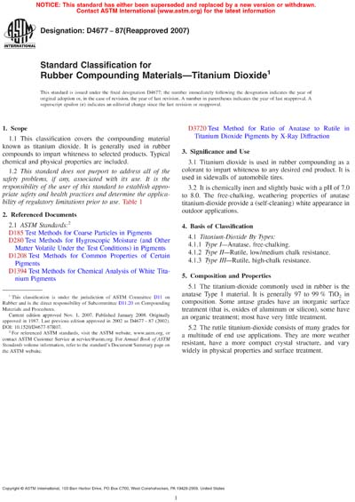 ASTM D4677-87(2007) - Standard Classification for Rubber Compounding ...