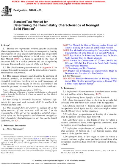 ASTM D4804-09 - Standard Test Method for Determining the Flammability ...