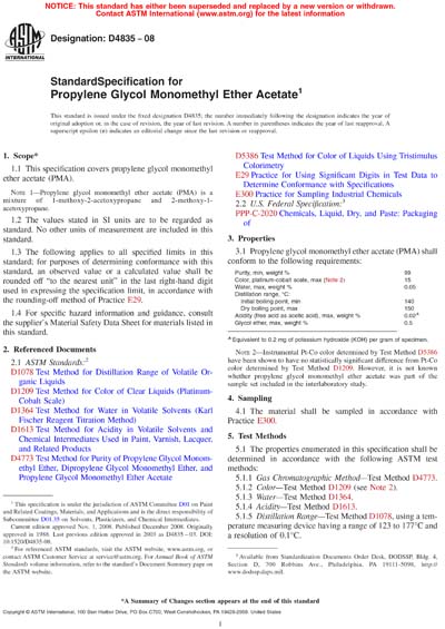 ASTM D4835-08 - Standard Specification for Propylene Glycol Monomethyl ...