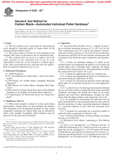 ASTM D5230-00e1 - Standard Test Method for Carbon Black—Automated ...
