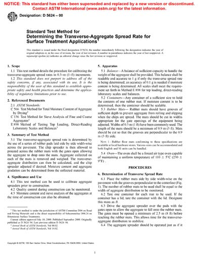 ASTM D5624-00 - Standard Test Method for Determining the Transverse ...