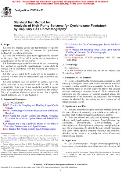 ASTM D5713-05 - Standard Test Method for Analysis of High Purity ...