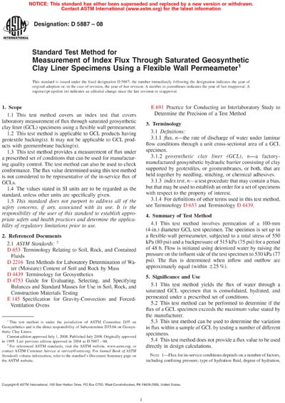 ASTM D5887-08 - Standard Test Method for Measurement of Index Flux ...