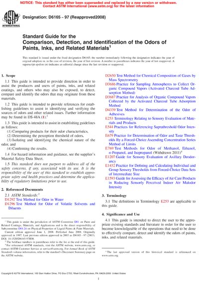 ASTM D6165-97(2008) - Standard Guide for the Comparison, Detection, and ...