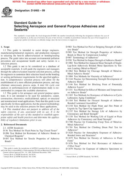 ASTM D6465-99 - Standard Guide for Selecting Aerospace and General ...