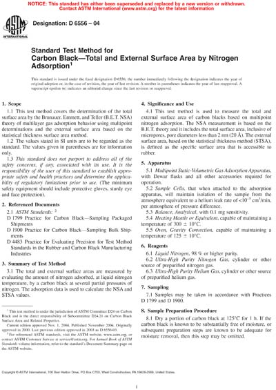 ASTM D6556-04 - Standard Test Method for Carbon Black-Total and ...