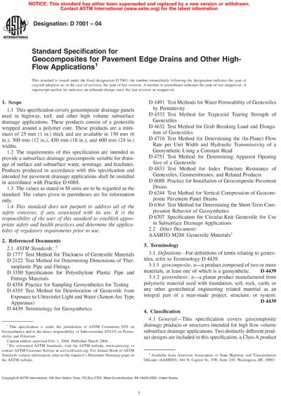 ASTM D7001-04 - Standard Specification for Geocomposites for Pavement ...