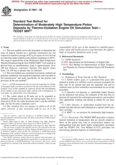ASTM D7097-06 - Standard Test Method for Determination of Moderately ...