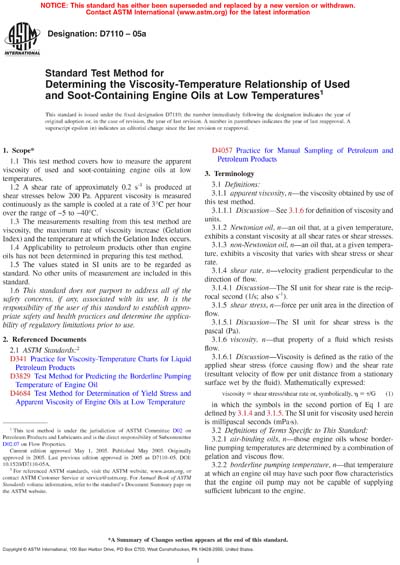 ASTM D7110-05a - Standard Test Method for Determining the Viscosity ...