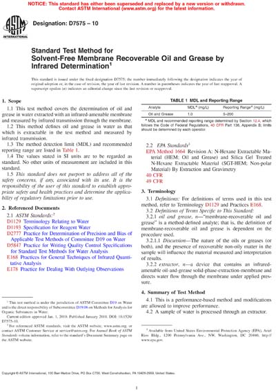 ASTM D7575-10 - Standard Test Method for Solvent-Free Membrane ...
