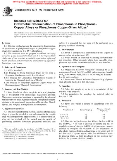 ASTM E1371-90(1999) - Standard Test Method for Gravimetric ...