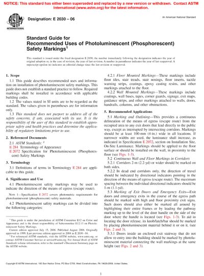 ASTM E2030-06 - Standard Guide for Recommended Uses of Photoluminescent ...