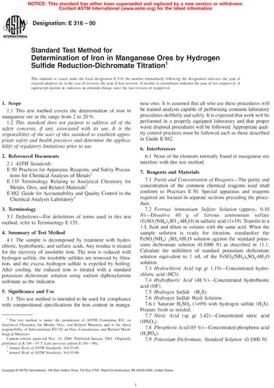 ASTM E316-00 - Standard Test Method for Determination of Iron in ...