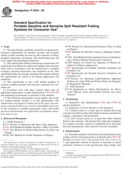 ASTM F2234-03 - Standard Specification for Portable Gasoline and ...