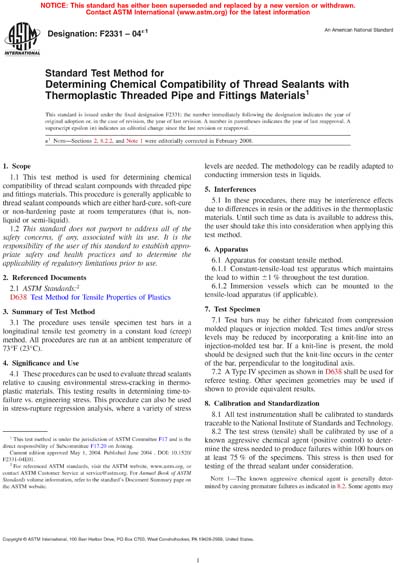 ASTM F2331-04e1 - Standard Test Method for Determining Chemical ...