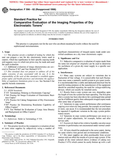 ASTM F596-82(1998) - Standard Practice for Comparative Evaluation of ...