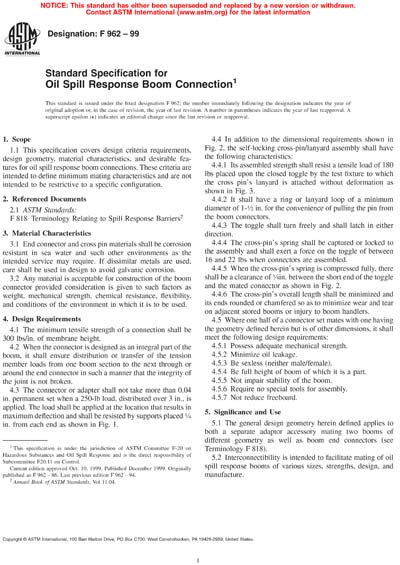ASTM F962-99 - Standard Specification for Oil Spill Response Boom ...