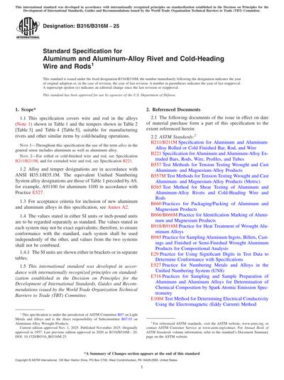 ASTM B316/B316M-25 - Standard Specification for Aluminum and Aluminum ...