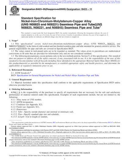 ASTM B423-11 Red - Standard Specification for Nickel-Iron-Chromium ...