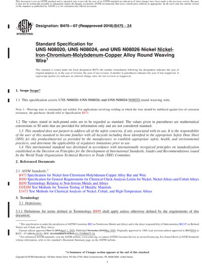 ASTM B475-24 Red - Standard Specification for Nickel-Iron-Chromium ...