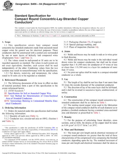 ASTM B496-04(2010)e1 - Standard Specification for Compact Round ...