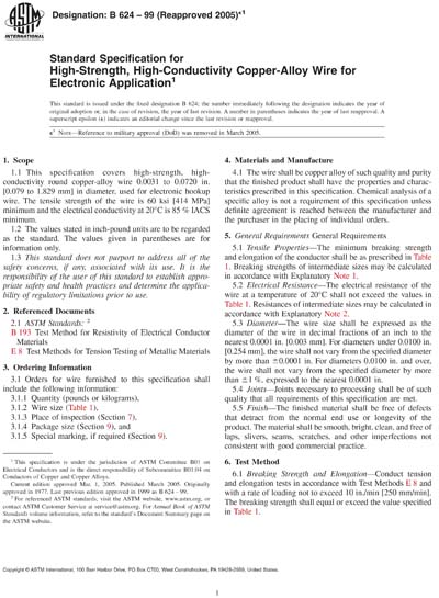 ASTM B624-99(2005)e1 - Standard Specification for High-Strength, High ...